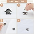 24Pcs Alloy Star Lapel Pin Brooches Badges for Backpack Clothes ...