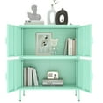 Green Metal Locker Storage Cabinet with 4 Doors & Legs,Office Storage ...