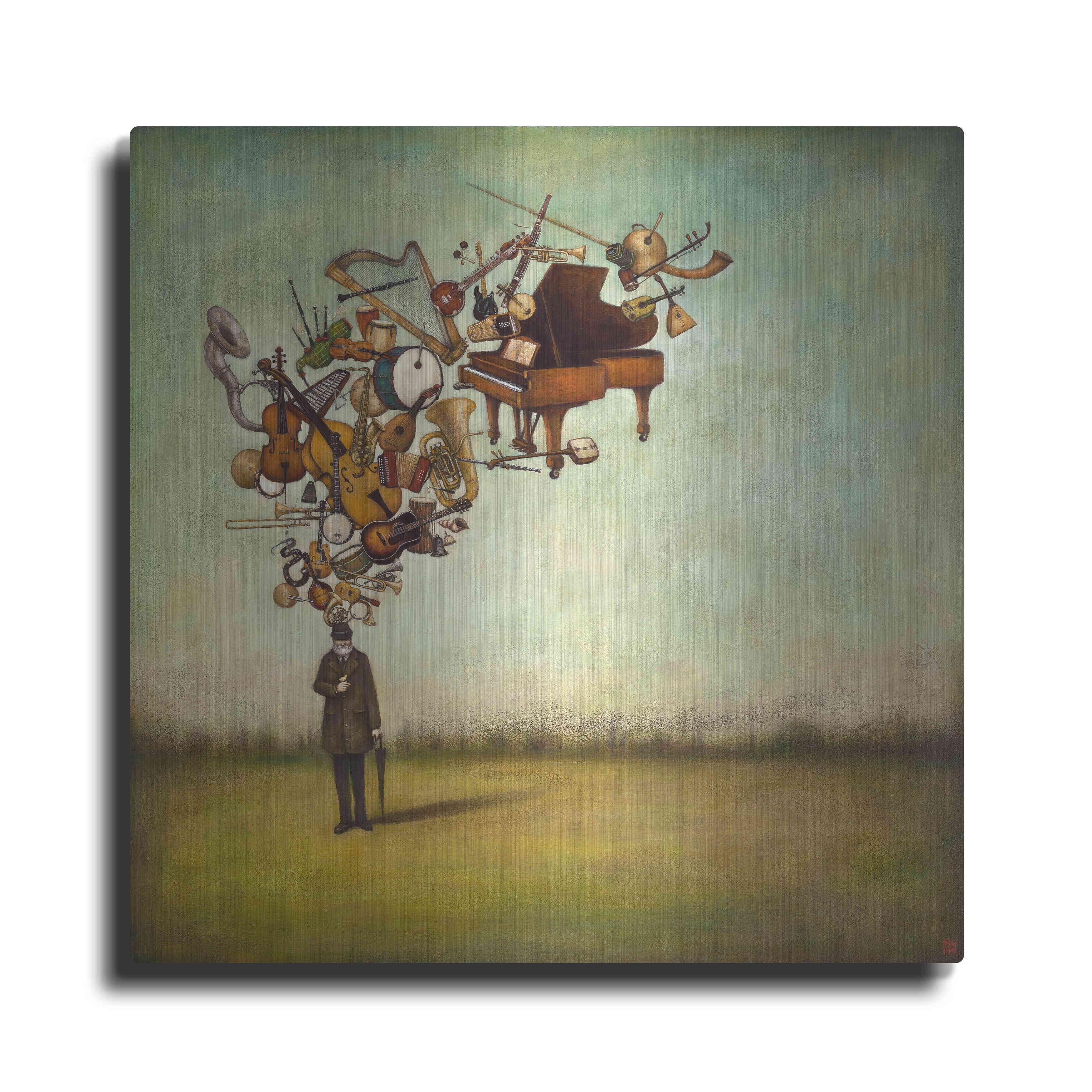 Luxe Metal Art 'Thanks for the Melodies' by Duy Huynh, Metal Wall Art, 36"x36" - Walmart.com