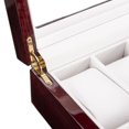 GoDecor Wooden 12 Slots Watch Display Case with Glass Top,Bright ...