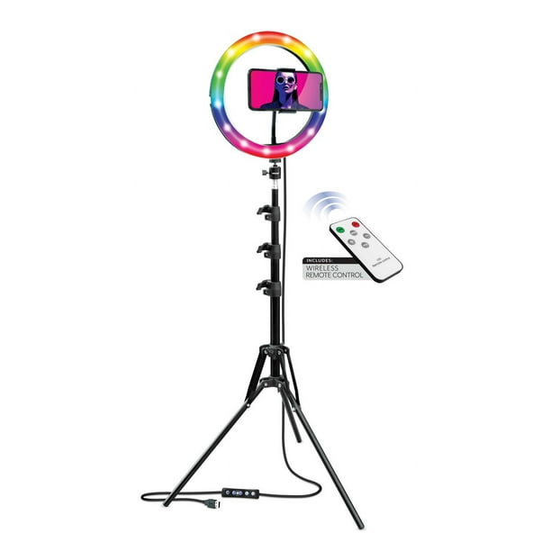 Bower 10" Studio Kit RGB Ring Light (with Ballhead and 63 in Tripod ...