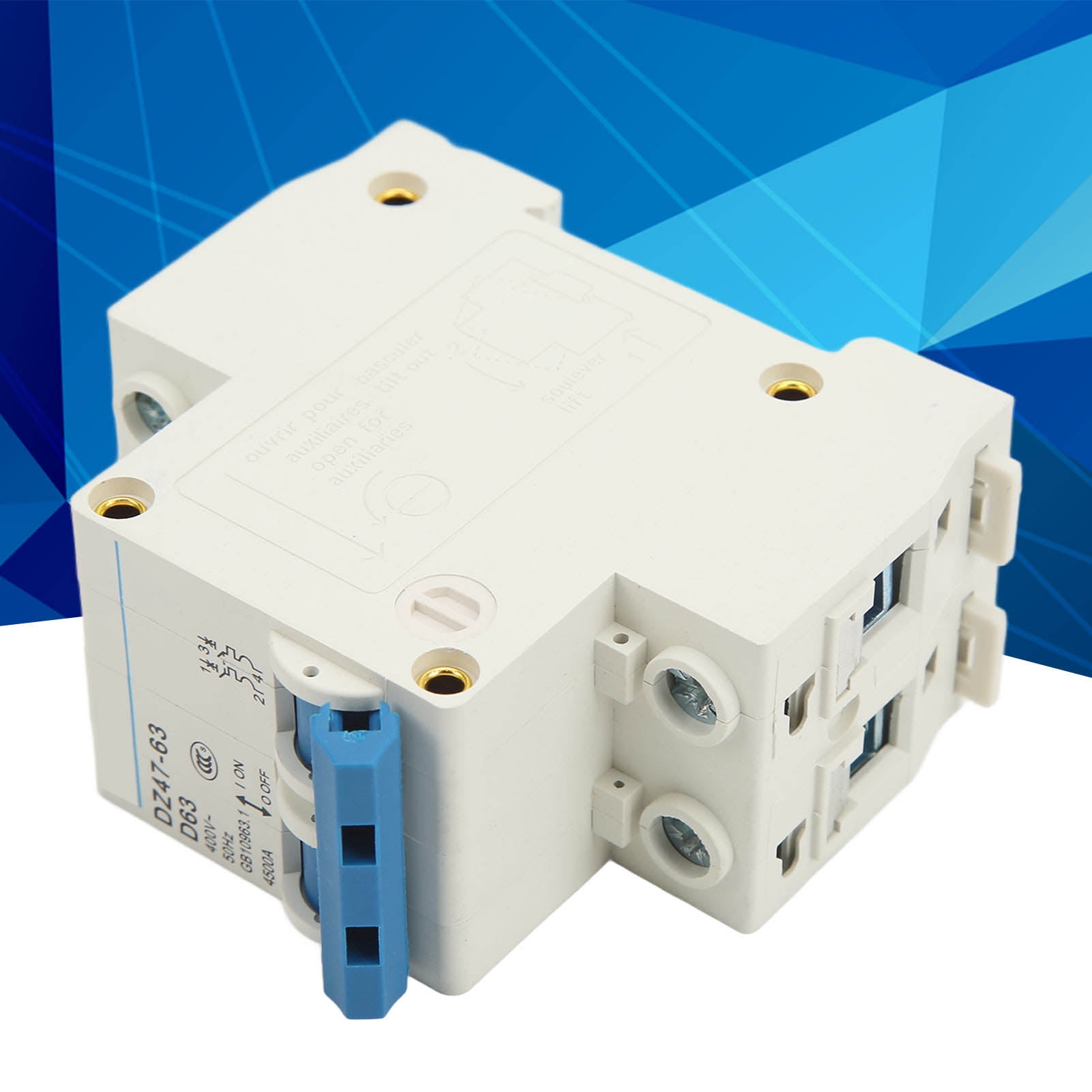 Disyuntores De Corriente Residual, Montaje En Carril DIN 4500A Capacidad De Ruptura 2P Disyuntor ...