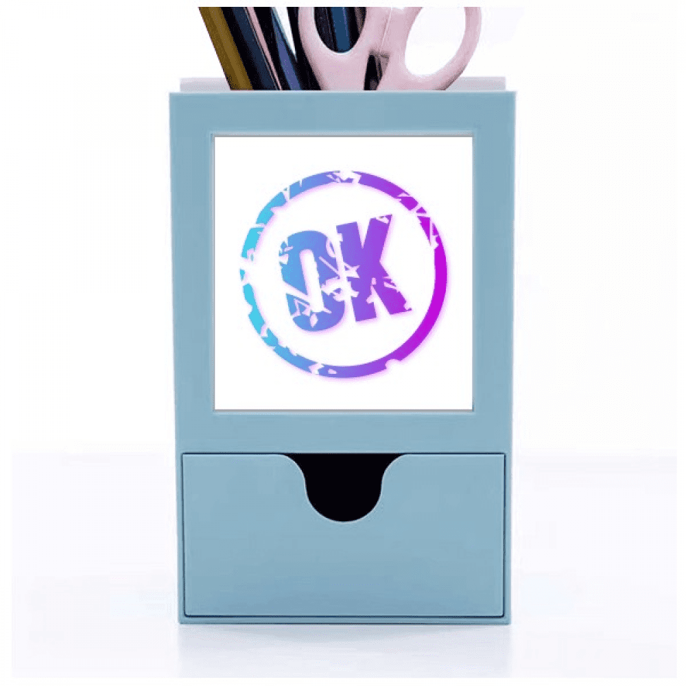 Consent Mottled Judgment Mood Desk Supplies Organizer Pen Holder Card
