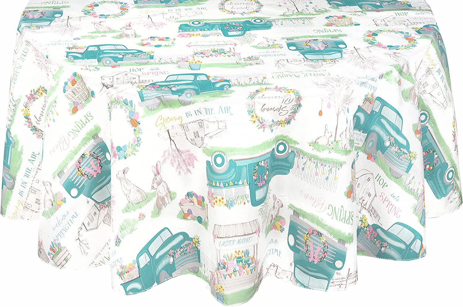 Newbridge Nostalgic Easter Market Farm Truck Vinyl Flannel Backed ...