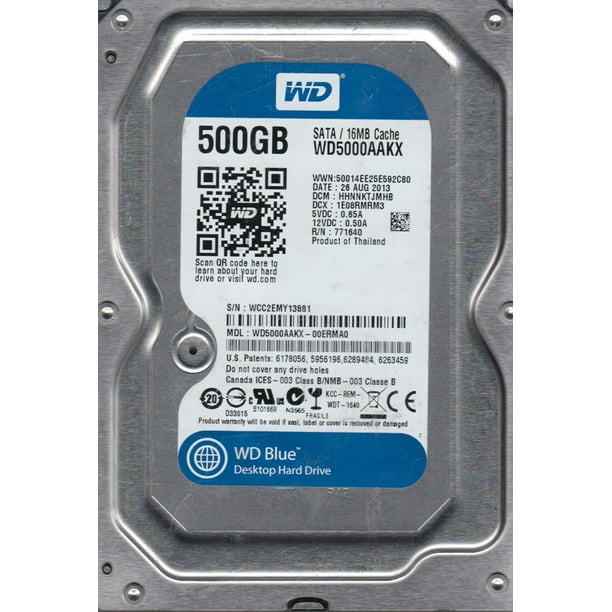 WD5000AAKX-00ERMA0, DCM HHNNKTJMHB, Western Digital 500GB SATA 3.5 Hard ...