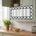 Art Frame Cabinet Curtains for Kitchen 10"W x 11"L, Geometric Black ...