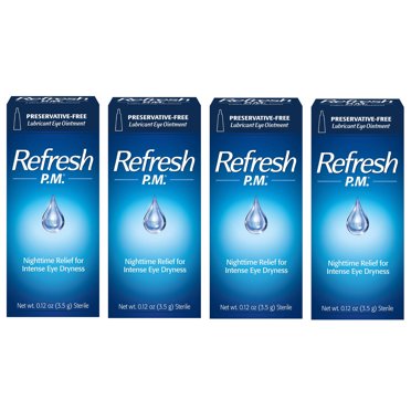 REFRESH PM Lubricant Eye Ointment 3.50 g (Pack of 3) - Walmart.com