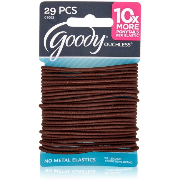 Goody - Goody Ouchless Elastics, Brown 29 ea - Walmart.com - Walmart.com