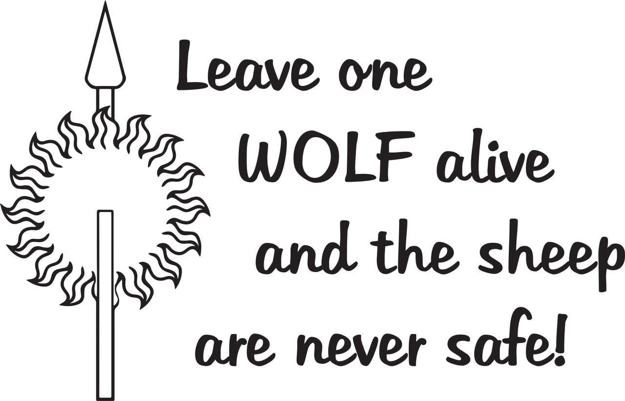Leave One Wolf Alive & The Sheep Are Never Safe Silhouette Bedroom ...