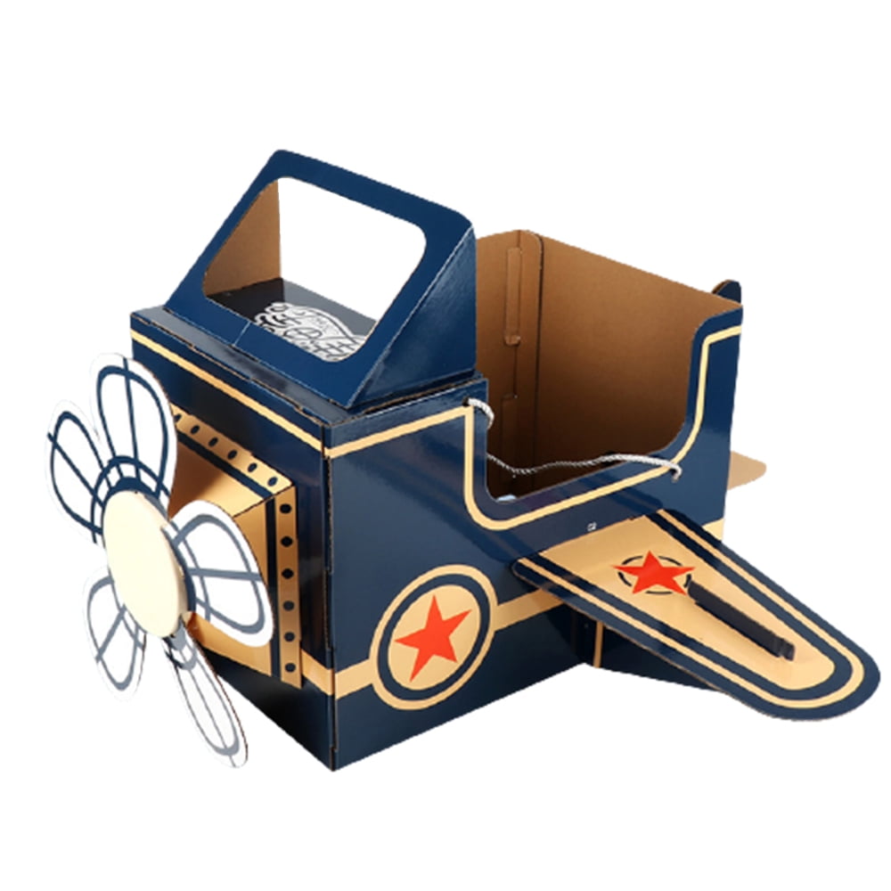 Cartoon Plane Craft Paper Wearable DIY Toys Educational Toys for ...