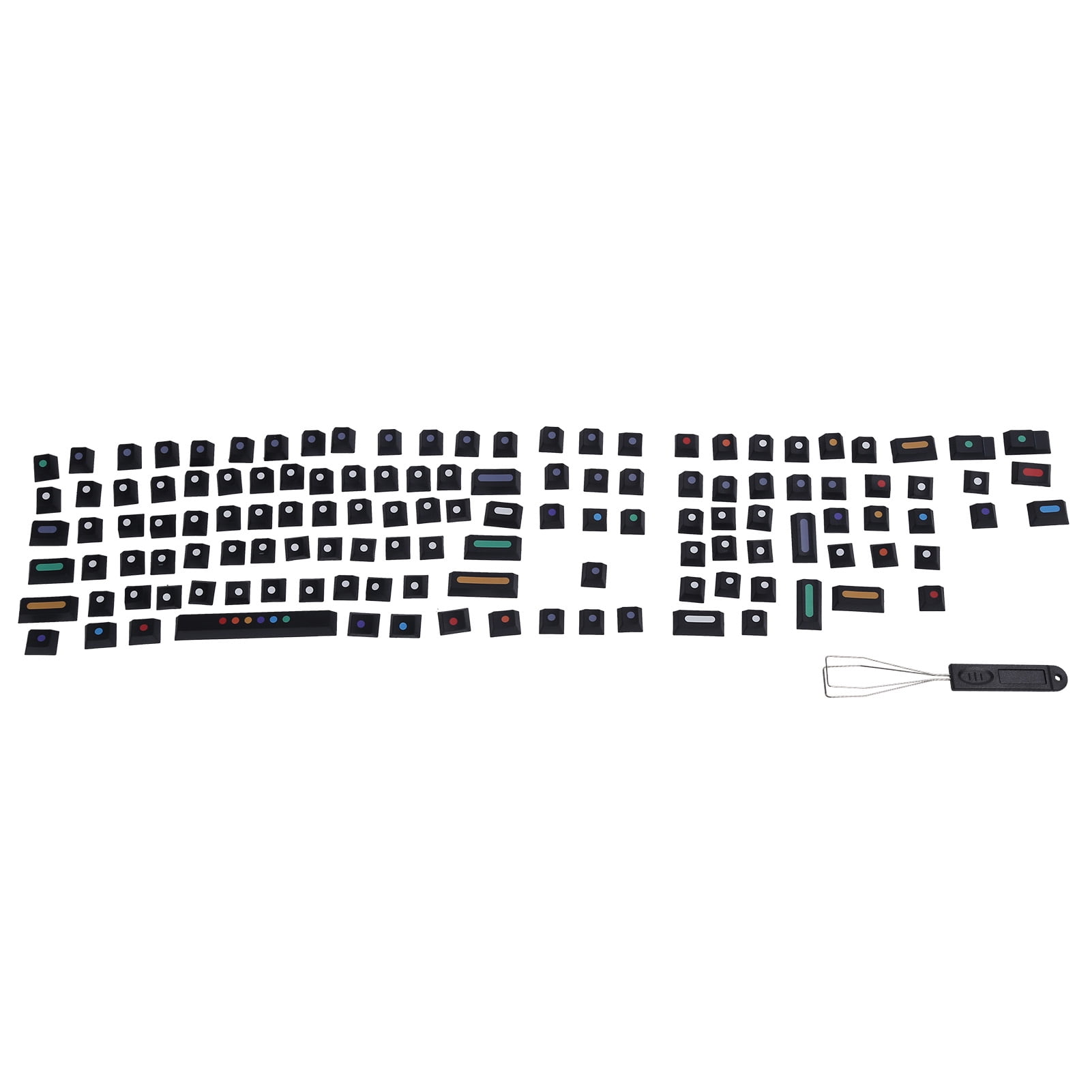 Dot Keycap, Layout Keycap PBT Keysets White (129 Keys) Mechanical ...