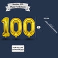Large Gold 32-Inch Number 100 Balloons for 100th Birthday, Milestone ...