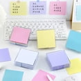 200 Sheets Compacts Clear Sticky Note Holder Box with Adhesive Notes ...