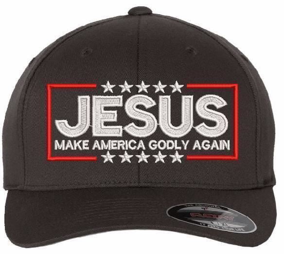 Jake Designing Navy Blue Outdoor Cap Jesus Make America Godly Again ...