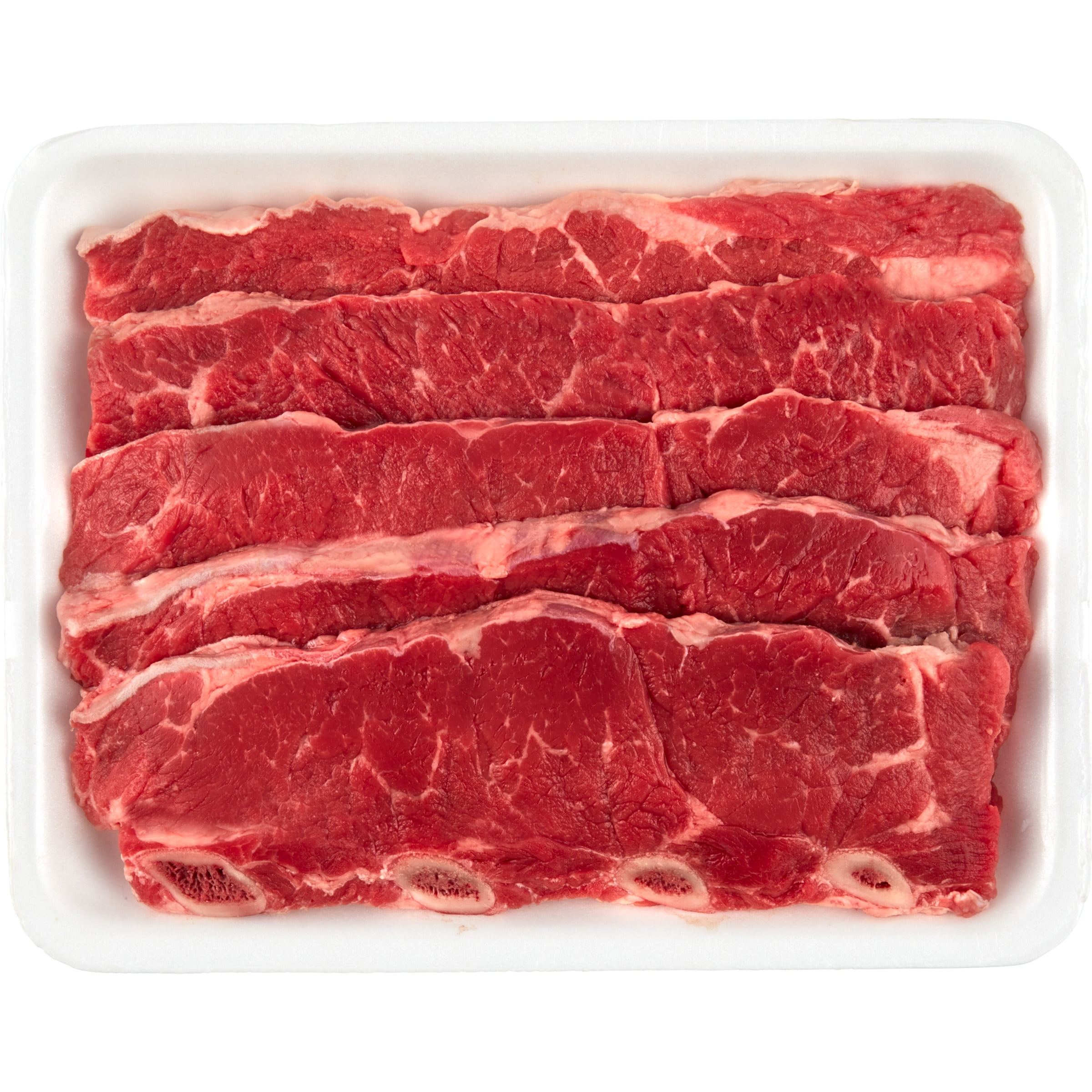 Beef Flanken Style Ribs Thin Bone-In, 1.35 - 1.9 lb, Tray - Walmart.com