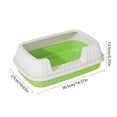 Plastic Semi Enclosed Cat Litter Box High Side Splash Proof with Scoop ...