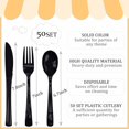150 Pcs Black Plastic Cutlery Set Disposable Heavy Duty Plastic Knives ...