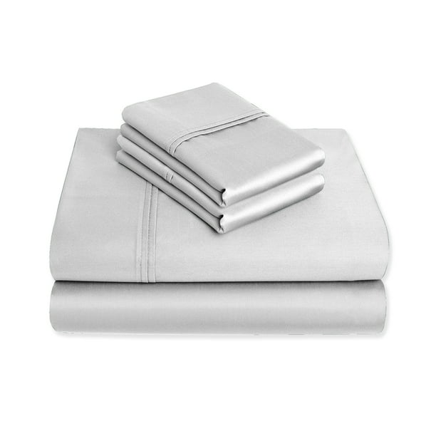 Purity Home 400 Thread Count 100 Cotton Sateen Weave Sheet Set Queen