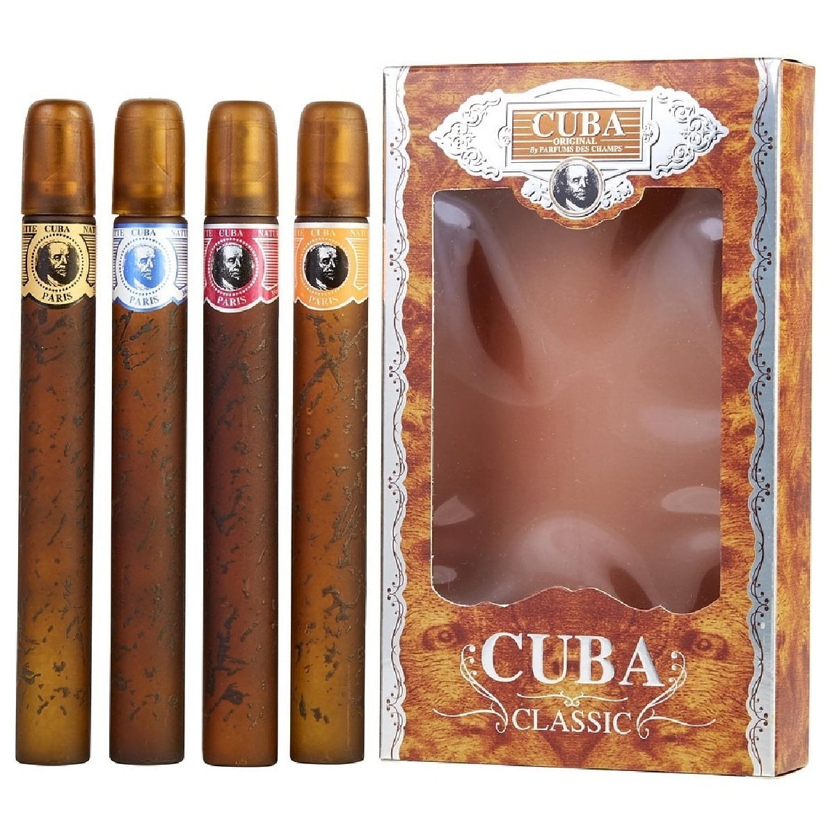 Perfume Cuba Set Cuba Classic Caballero Des Champs 4 Pz 35 ml c/u Spray ...
