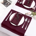 100 Pack Light Blue Satin Napkins - 17x17 Inches, Elegant Scalloped ...