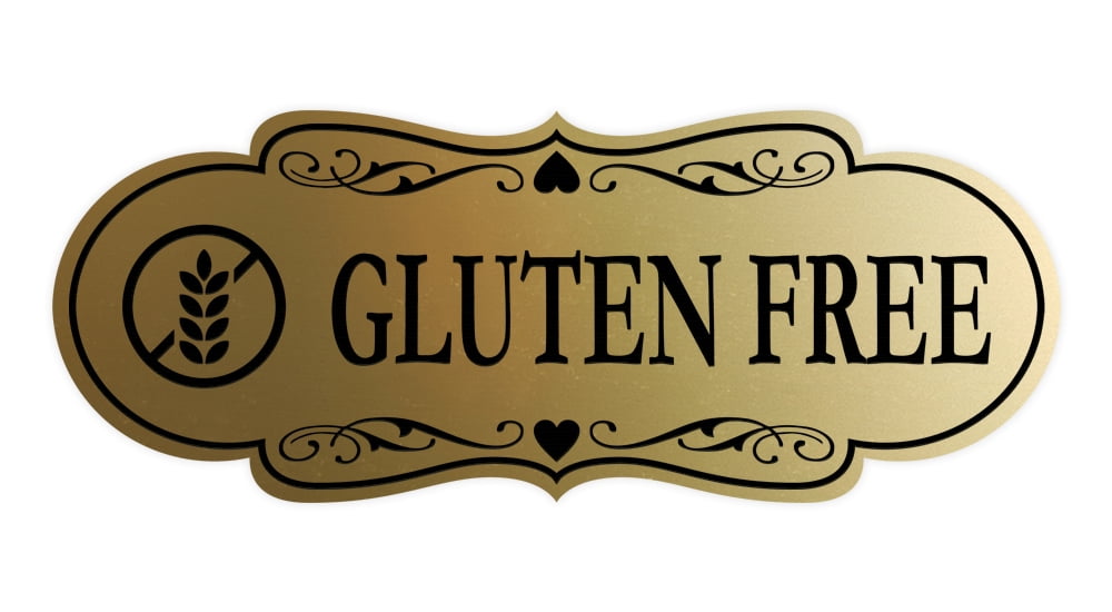 Designer Gluten Free Sign (Brushed Gold) - Small - Walmart.com