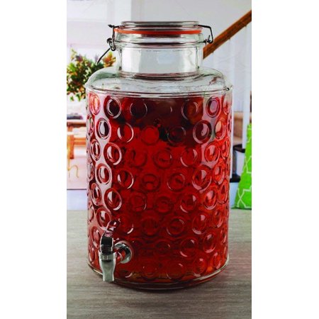 Circleware Circle Pattern 2.5Gal/ 9.4L Dispenser With Hermetic Lid ...