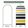 Abstract Stripe Arch Backdrop Cover, 6.6FT, Classic Yellow Black Lines ...