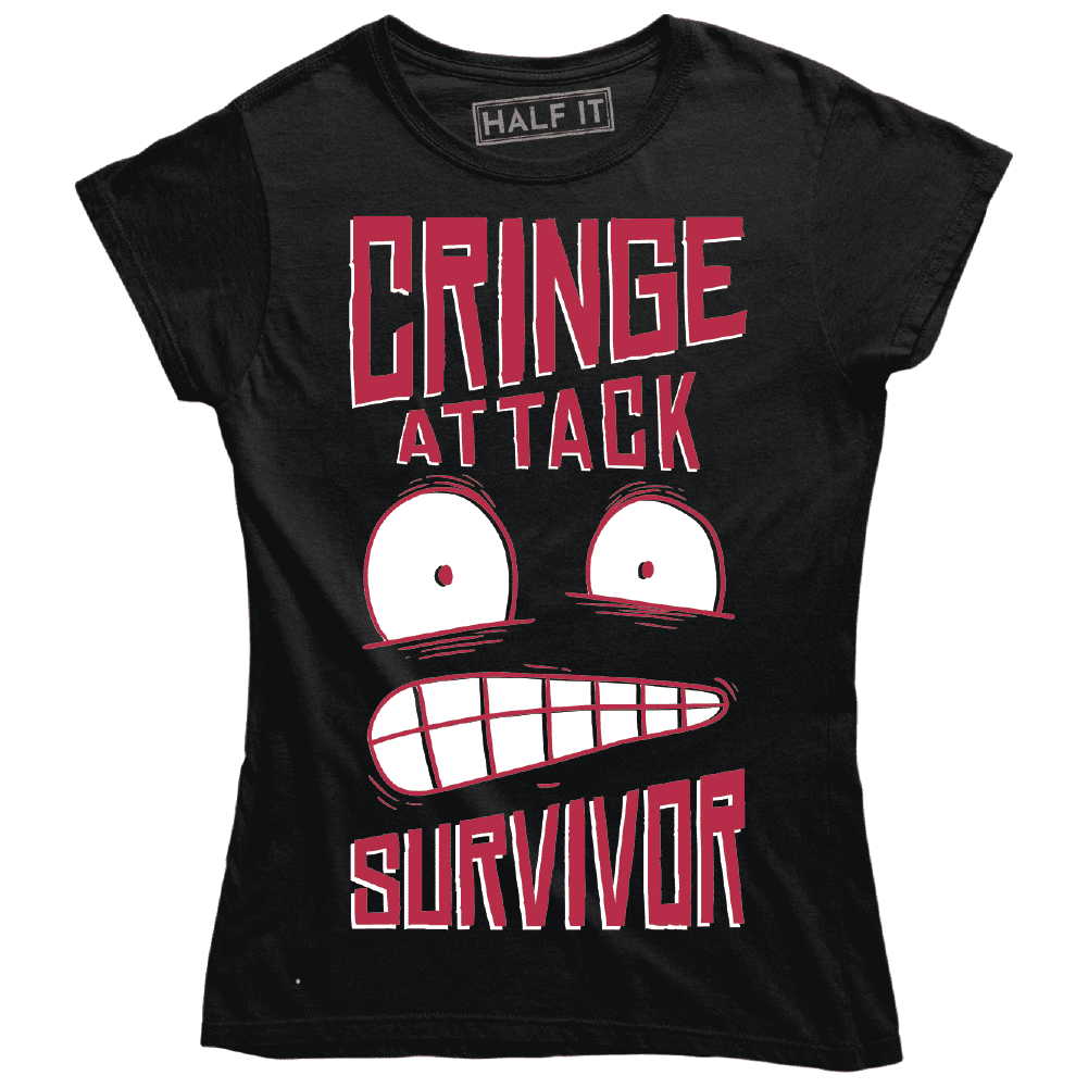 Cringe Attack Survivor Funny Face Reaction Women's T-Shirt - Walmart.com