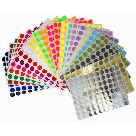 Royal Green Colored dot Stickers for Decorating, Inventory, Labeling ...