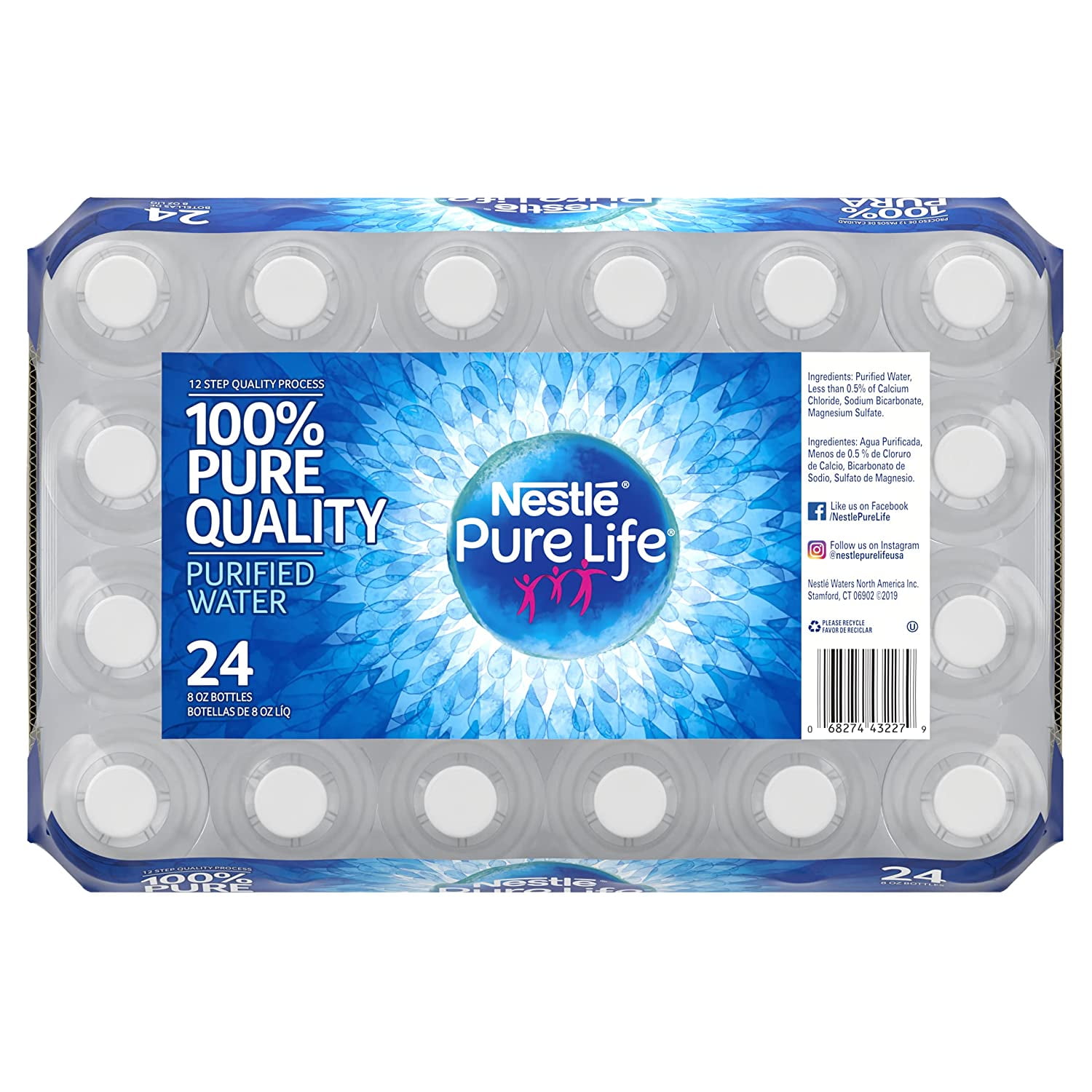 Buy 194627 Pure Life Purified Bottled Water - 8 fl oz - Bottle - 24 ...