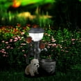Solar Garden Statues & Sculptures with Lights, Flowerpot, Funny Decor ...
