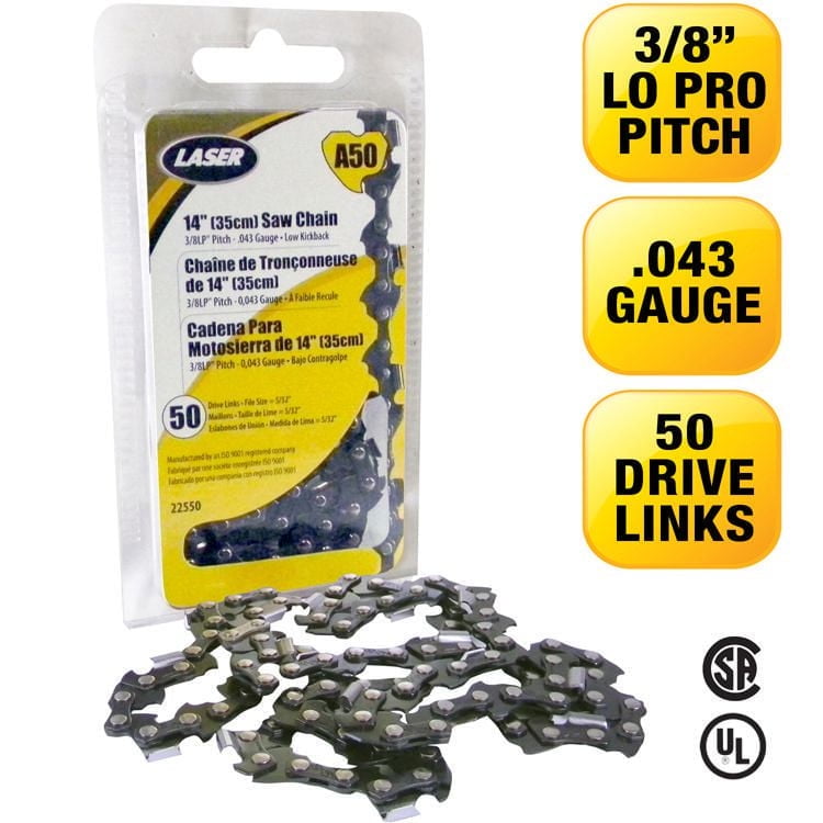 Click here for Laser Saw Chain 3/8lp-043 50 Drive Links prices