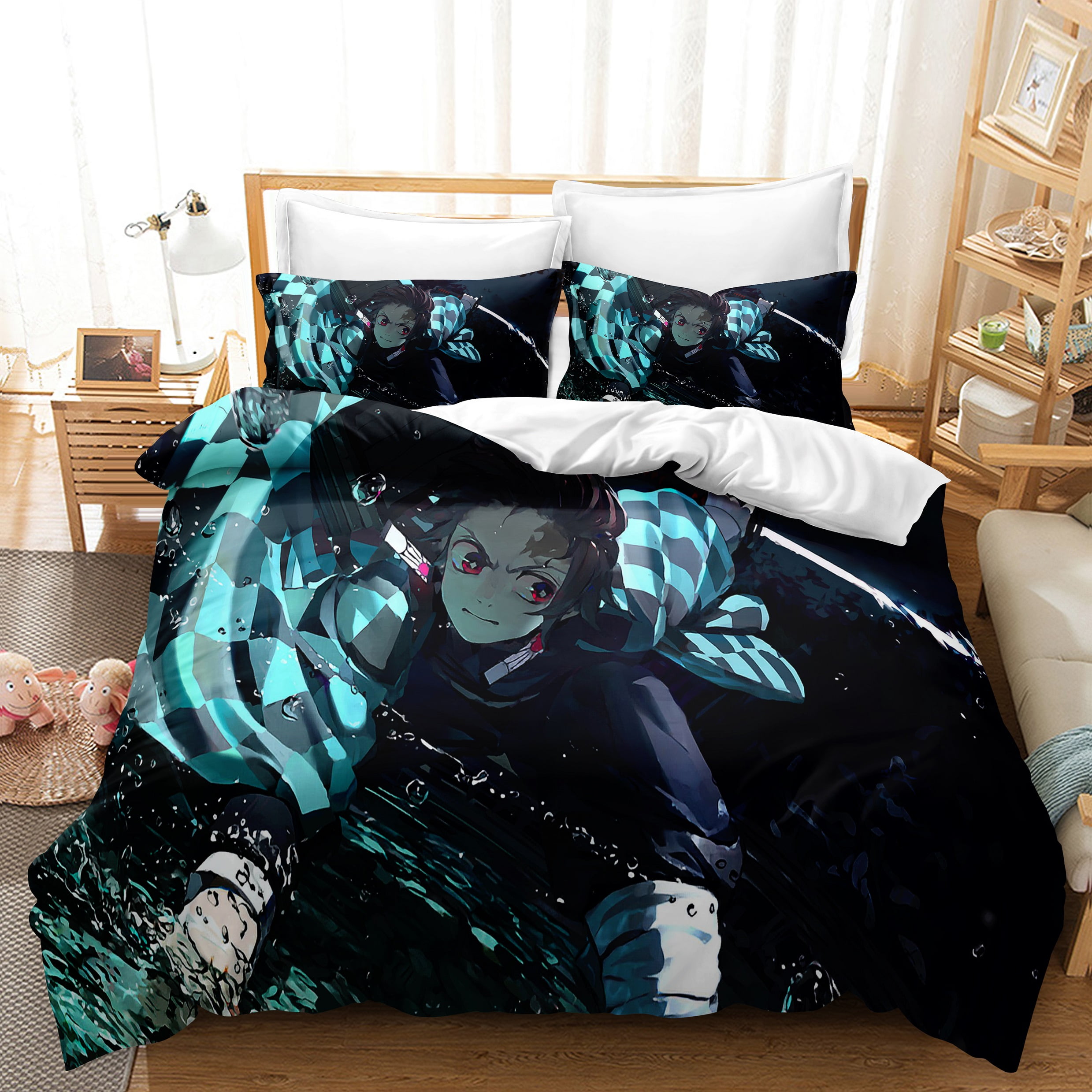 Anime Demon Slayer Twin Size Bedding Sets for Kids Teens Adults Comfy ...