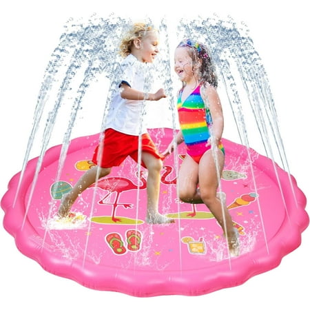 68 Inch Splash Pad Sprinkler Mat Wading Pool Outside Yard Water Mat for ...