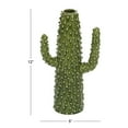 Decmode Eclectic 16 inch glazed cactus ceramic vase, Green - Walmart.com