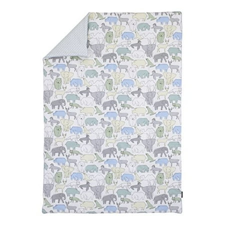 DwellStudio Caravan Animal Print Comforter, Aqua/Gray/Green/Yellow ...