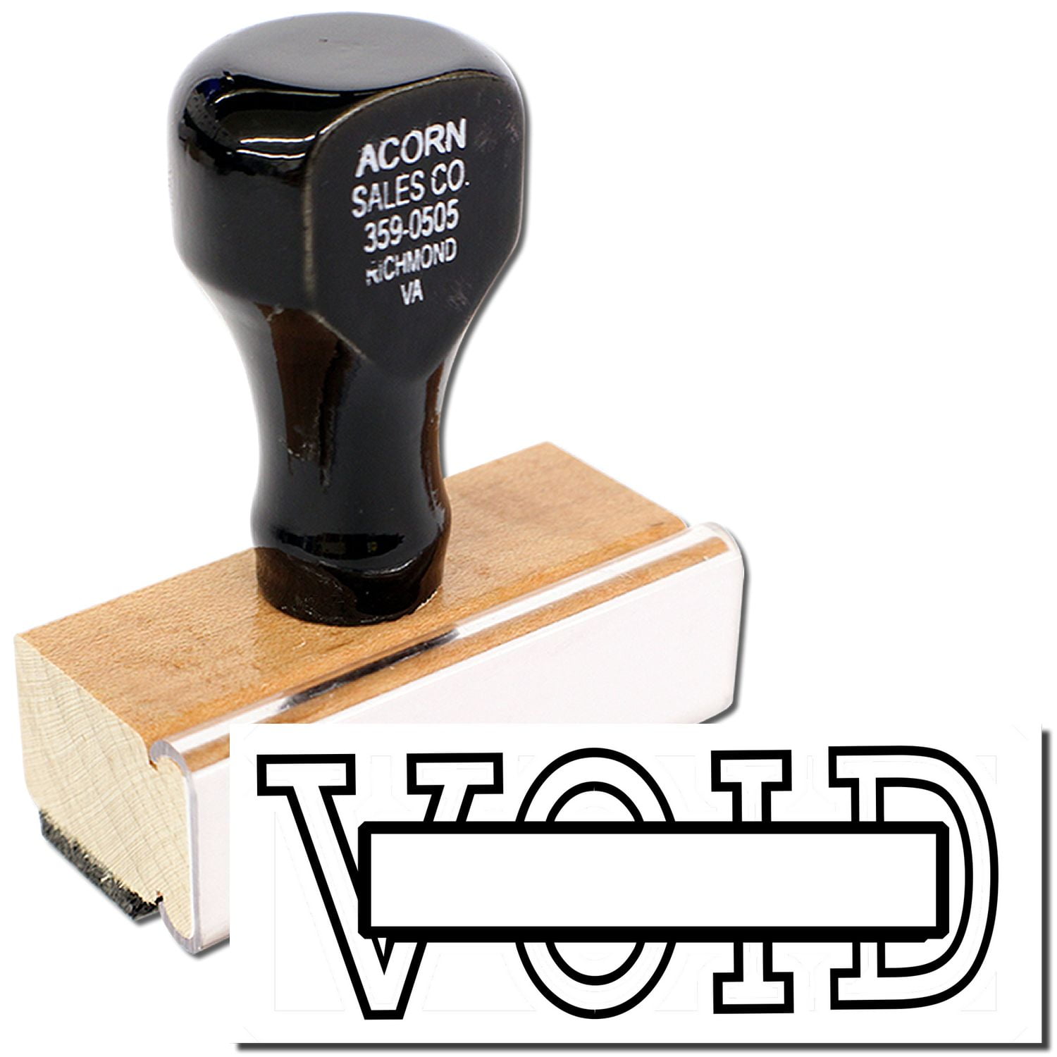 Large Void with Box Rubber Stamp, Wooden Handle Rubber Stamp, Laser ...