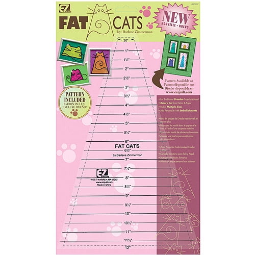 Wright's Easy Fat Cats 12" x 7" Quilting Ruler - Walmart.com