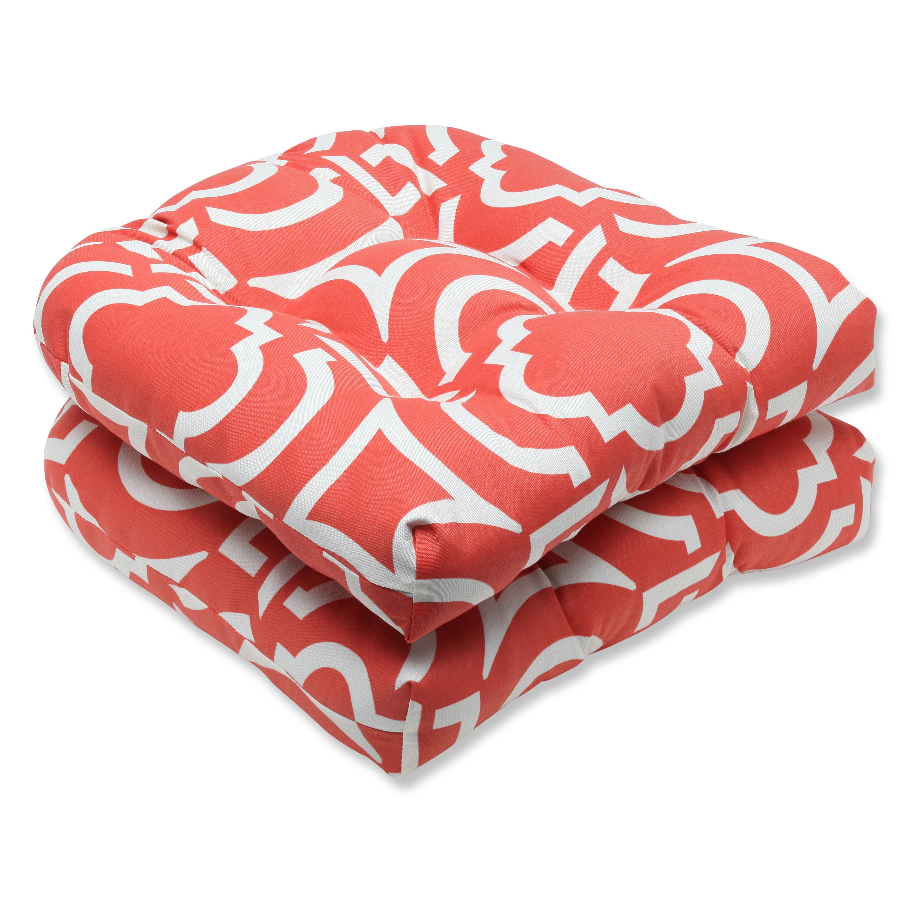 Pillow Perfect 533667 Carmody Mango Wicker Seat Cushion (Set of 2 ...