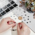 600pcs 6mm Black White Glass Beads 15 Styles Round Bracelet Beads Small ...
