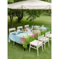 60x102 Inch Outdoor Tablecloth with Umbrella Hole Zipper Rectangle Blue ...