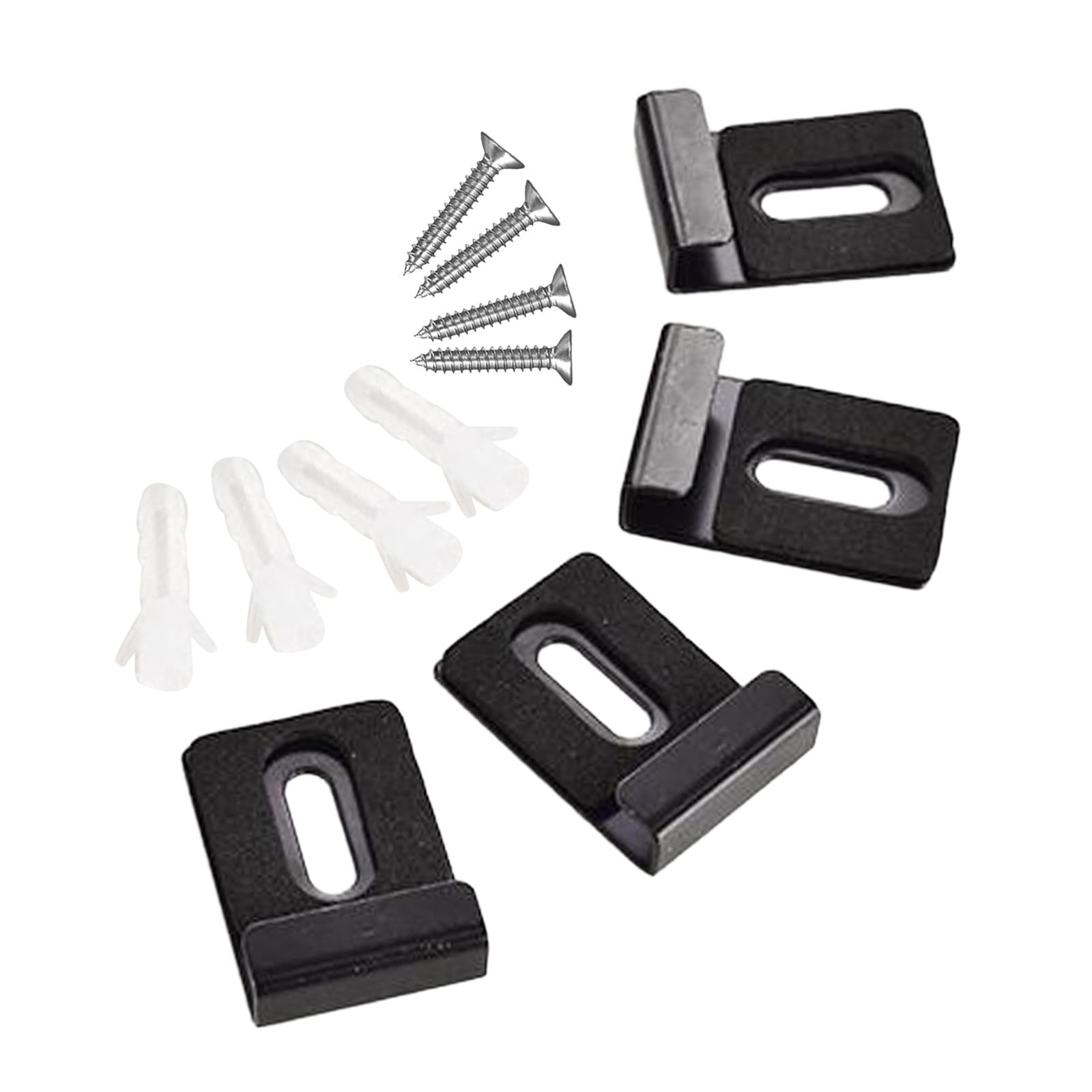 Juego de Clips para colgar espejos Gloria Negro L, Clips de retención ...