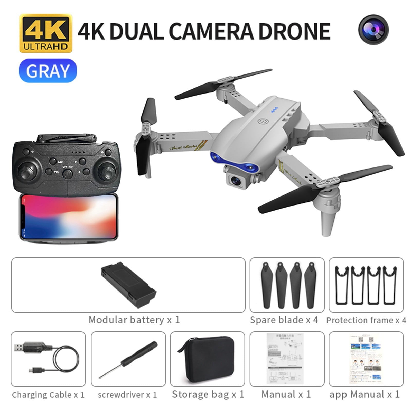 Fiudx Ofertas Flash Del Día Drone Plegable K3 De Larga Duración Con ...