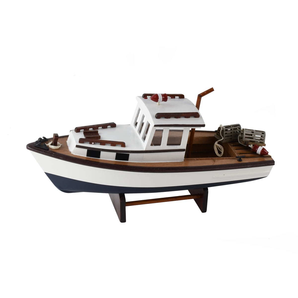 Assembled Model Lobster Boat Wooden Fishing Ship Nautical Coastal Home ...
