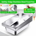 8Pack Steam Table Pan Stainless Steel Hotel Pan 1/4 Commercial Food ...