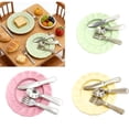6 Set Miniature Cutlery Set For 1/12 Scale Doll House Dining Room Scene ...