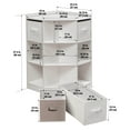 Corner Cubby Storage Unit with Four Reversible Baskets - White ...