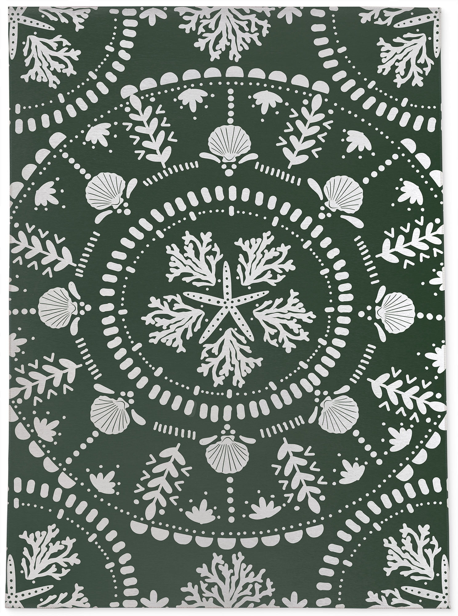 COASTAL MANDELA GREEN Outdoor Rug By Kavka Designs - Walmart.com