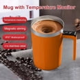 400ML Mixing Cup LED Temperature Display Coffee Cup Stainless Steel ...