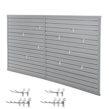 Slatwall Panel Wall Storage Systems, 4x8 Ft Garage Wall Organizer with ...